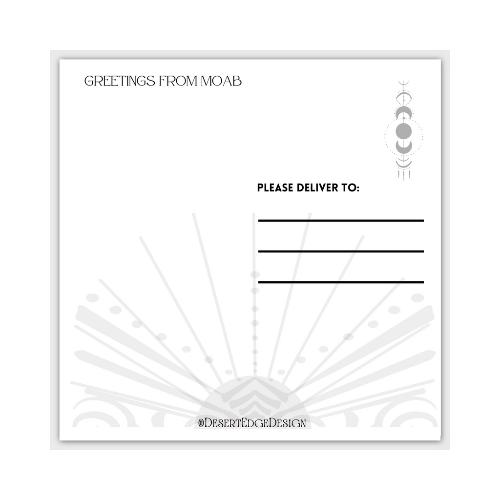 "Dwarf Yucca" Square Postcard by Desert Edge Design – Moab Made